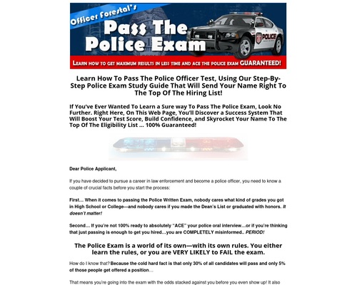 Police Exam Guide - How To Pass The Police Test - Dine Ca